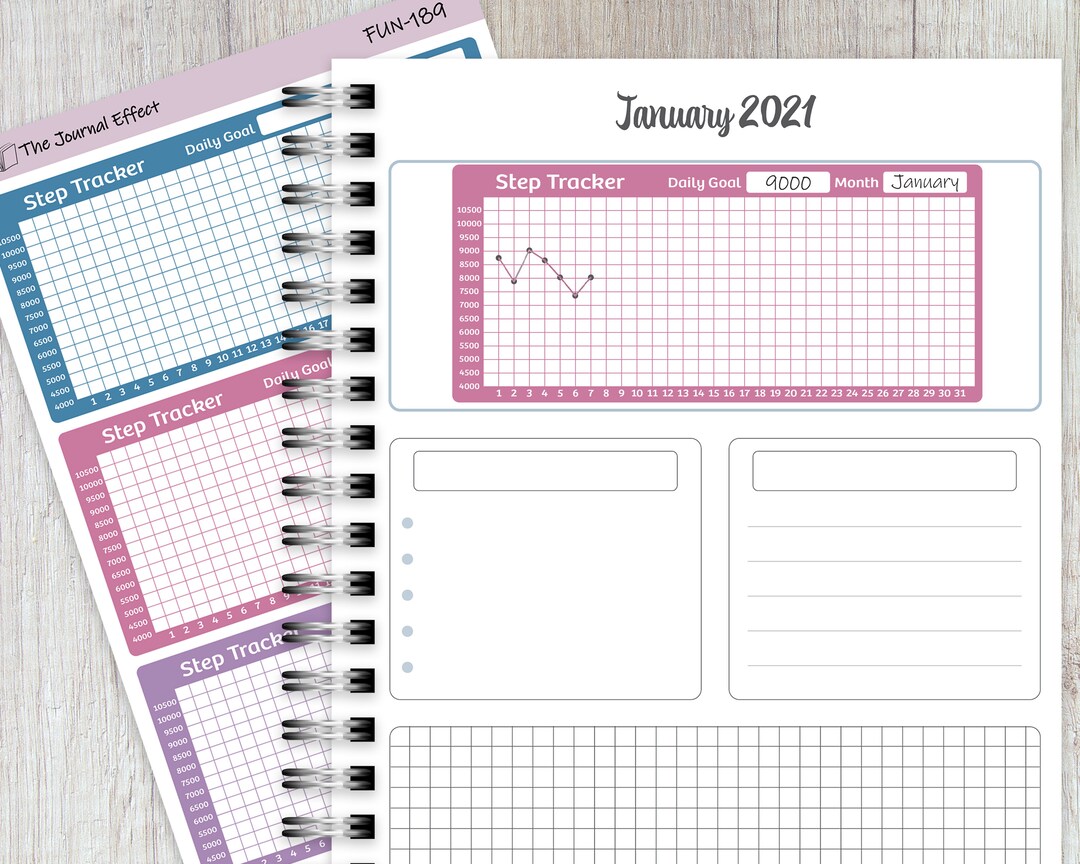 STEP TRACKER Graph Planner/journal Sticker, Fun-189, Fun-190 - Etsy