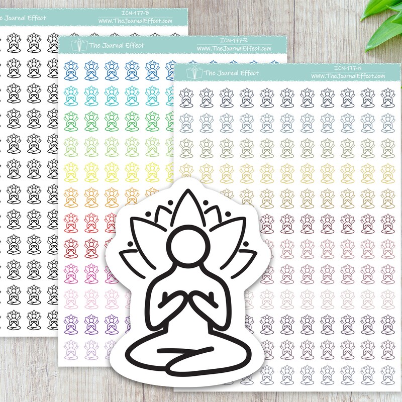 Mindful Yoga Sticker - Etsy