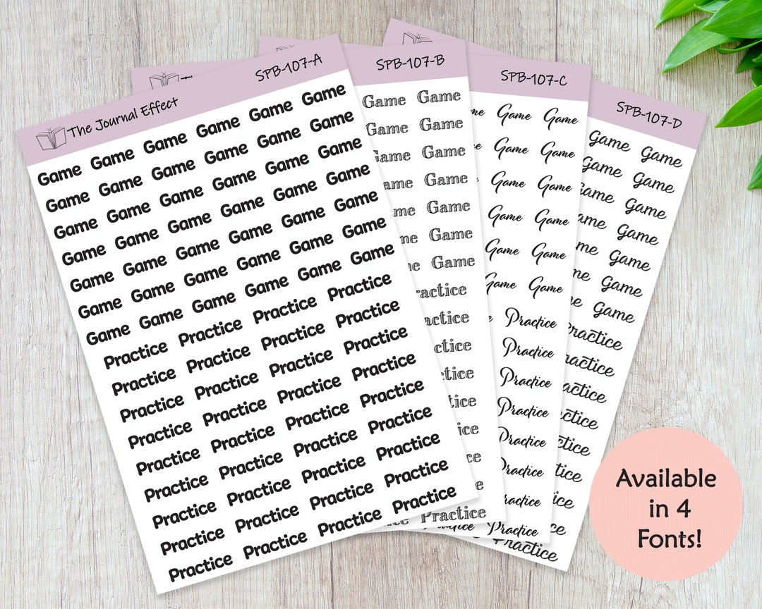 GAME/PRACTICE Script Planner Sticker Labels for Erin Condren - Etsy