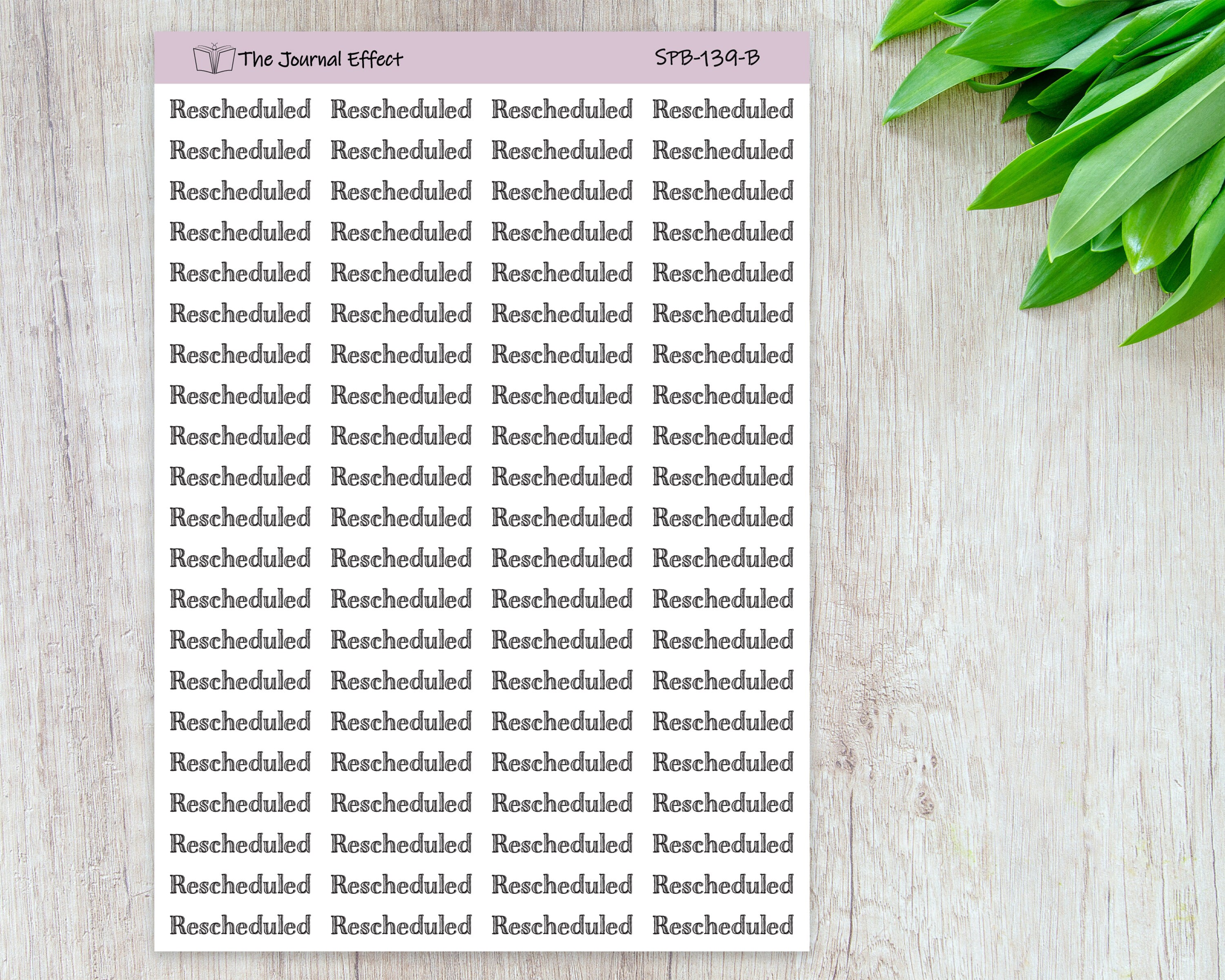 RESCHEDULED Script Planner Sticker Labels for Erin Condren - Etsy