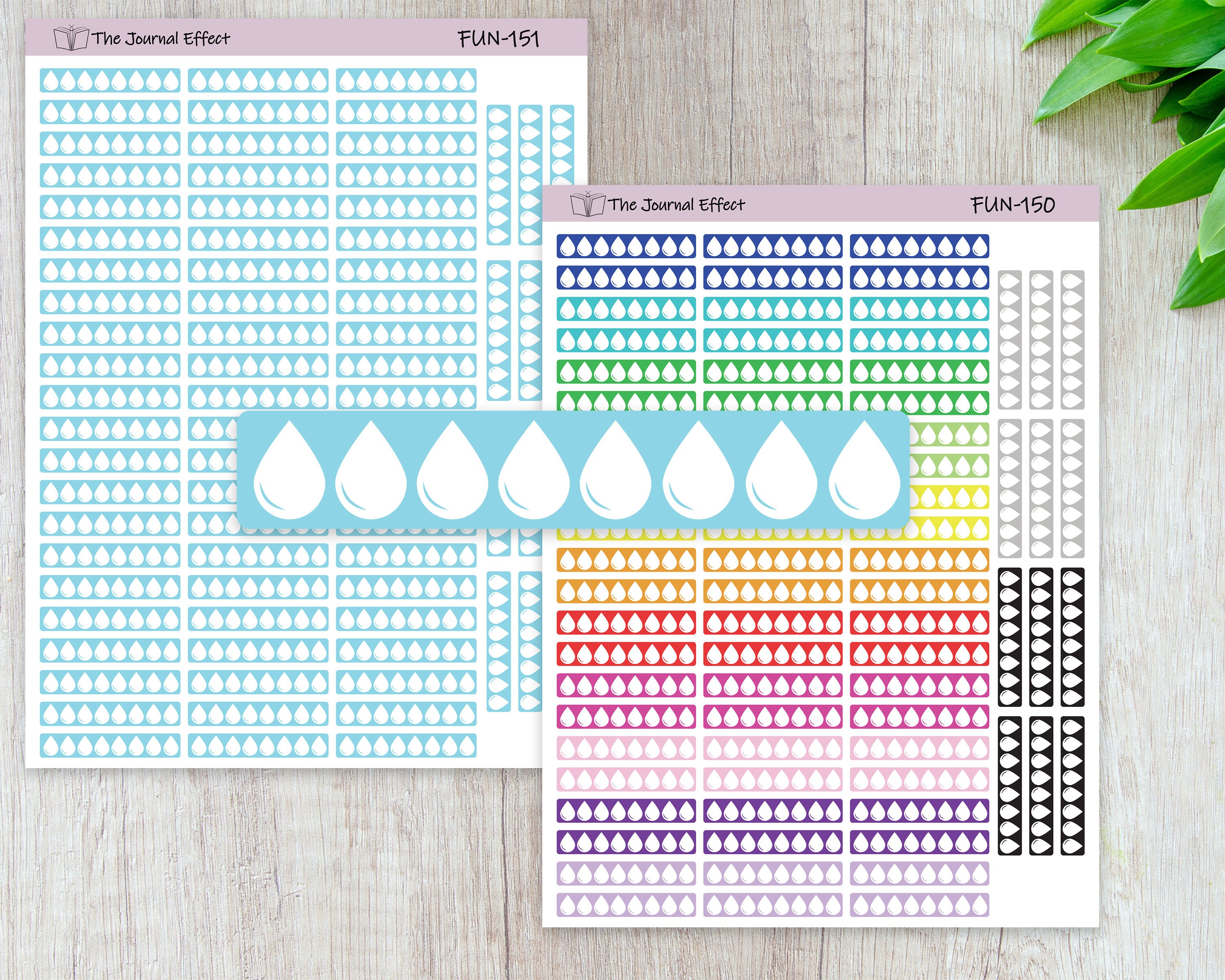 1.5 HYDRATION TRACKER Functional Label Planner Stickers - Etsy