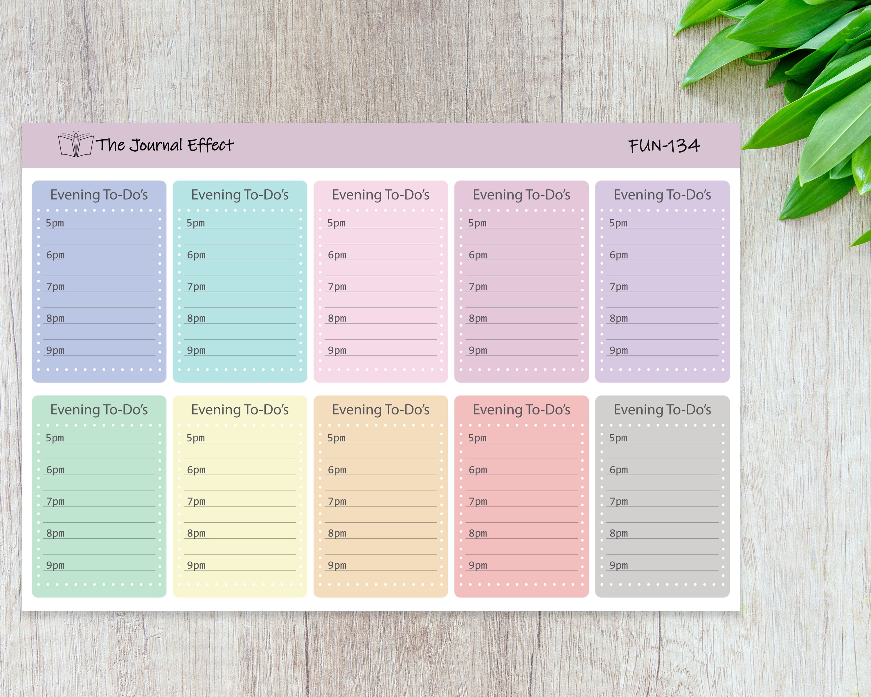 TIME BOXES, Morning, Afternoon, Evening, Functional Label Planner ...