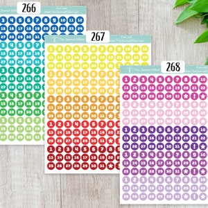 DATE DOT Sticker .27", Font F, Label Planner Stickers for Erin Condren ...