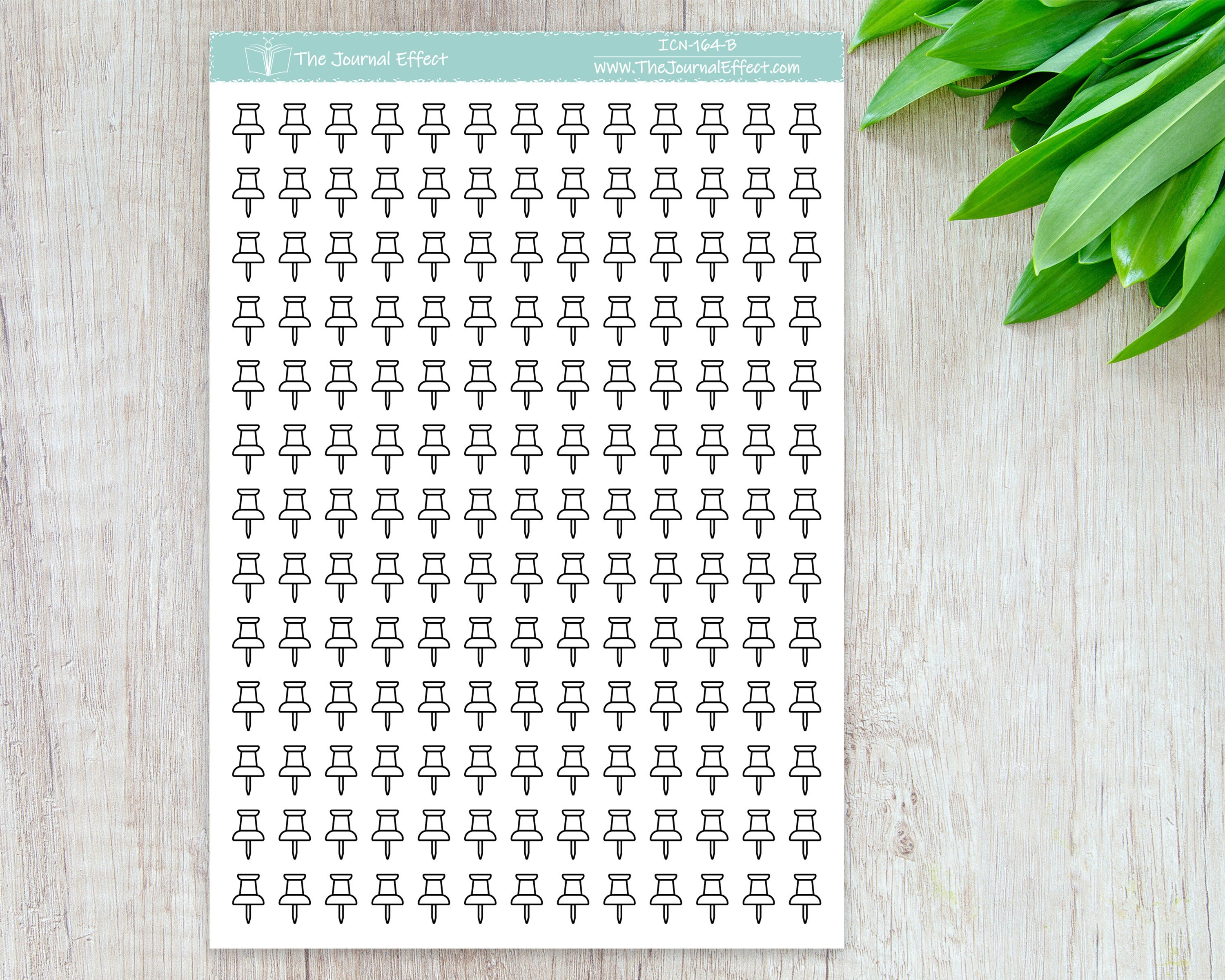PUSH PIN Mini Icon Label Planner Stickers for Erin Condren - Etsy