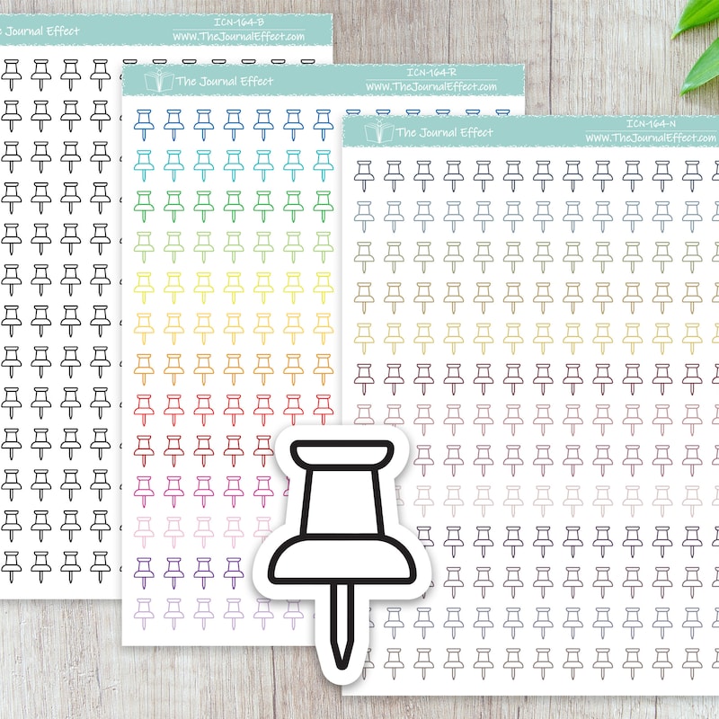 Thumb Tack Stickers - Etsy
