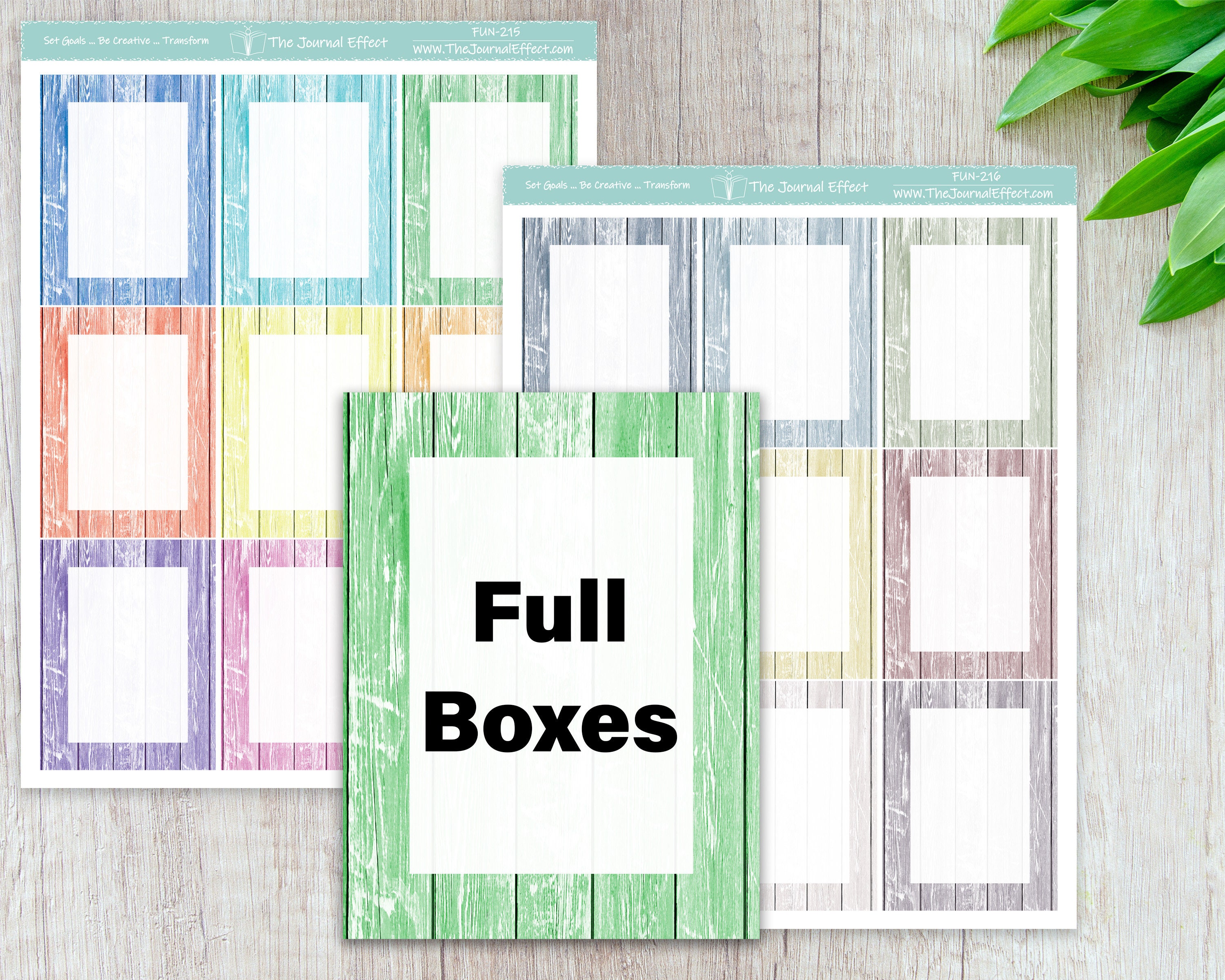 Wood Texture FULL BOXES Functional Label Planner Stickers for - Etsy