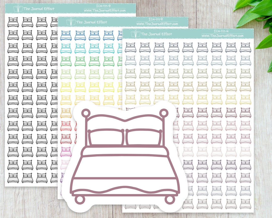 BED, Mini Icon, Label Planner Stickers, Bujo, Functional Stickers ...