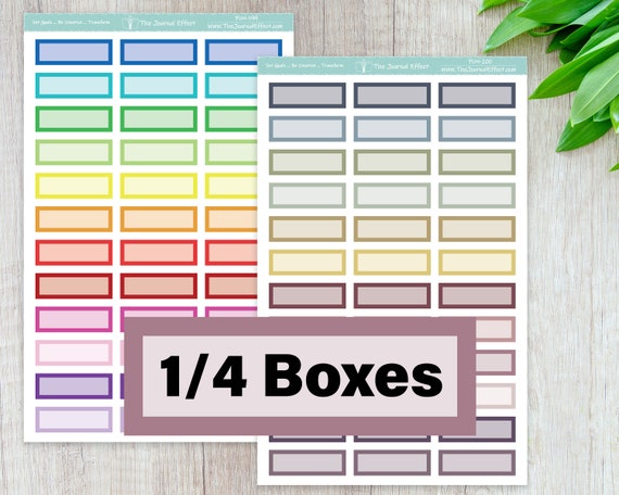QUARTER BOXES Functional Label Planner Stickers for Erin | Etsy