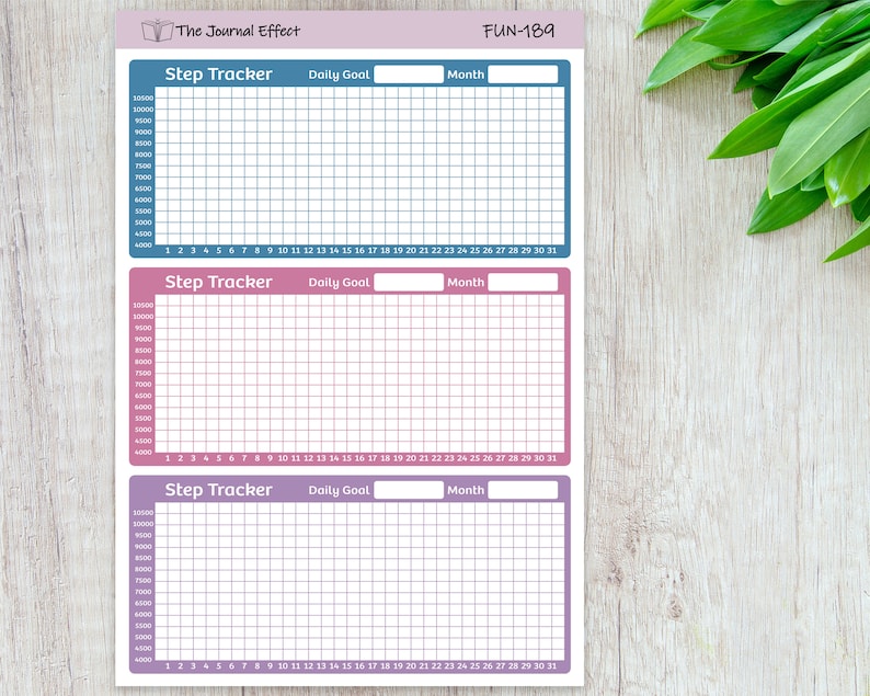 STEP TRACKER Graph Planner/journal Sticker - Etsy