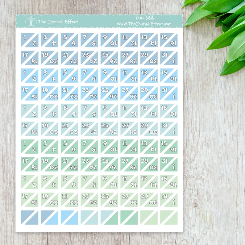LEFT CORNER Date Stickers, .36" Label Planner Stickers, Functional ...