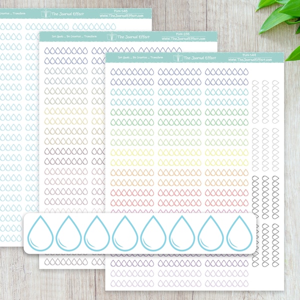 Happy Planner Stickers Water Tracker - Etsy