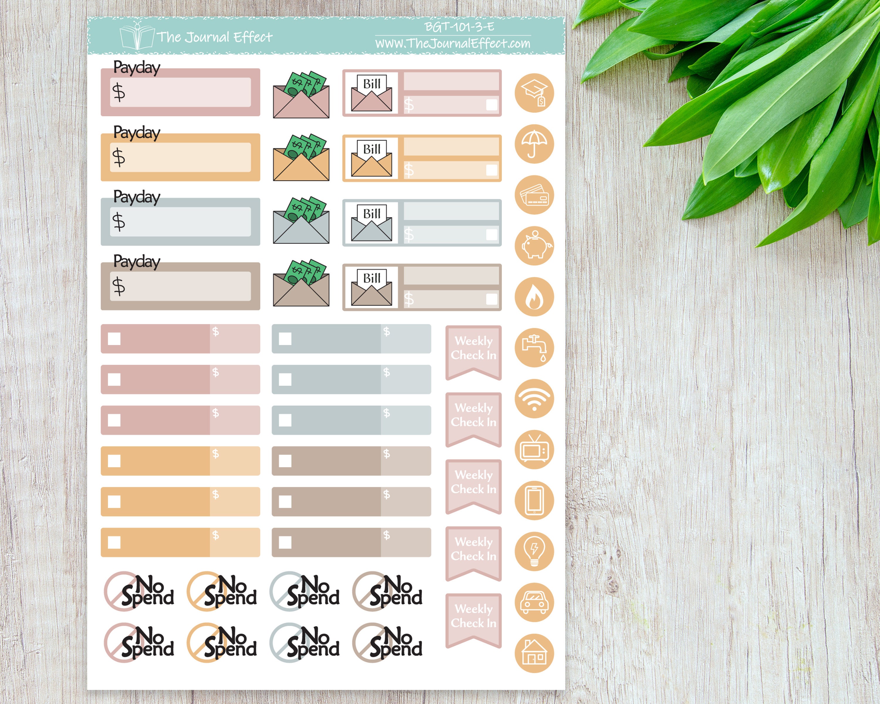 Fall Trees BUDGET KIT Hello Autumn Budget Label Planner | Etsy