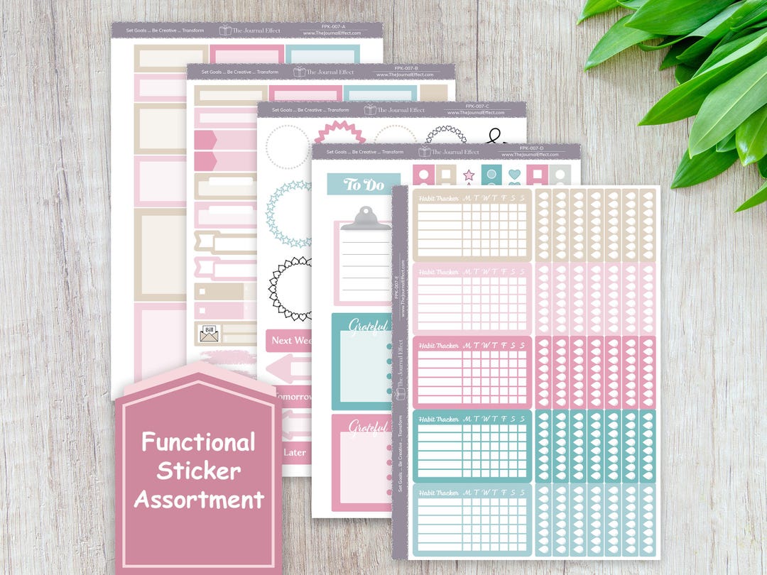 Functional Sticker Variety Pack, Label Planner Stickers, Stationery ...