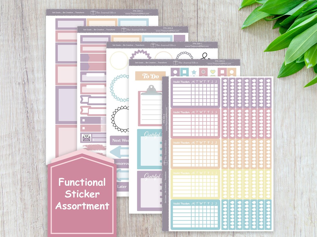Functional Sticker Variety Pack, Functional Label Planner Stickers for ...