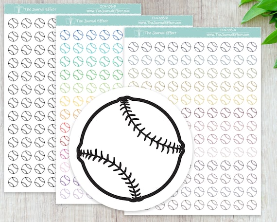BASEBALL Mini Icon Label Planner Stickers for Erin Condren | Etsy
