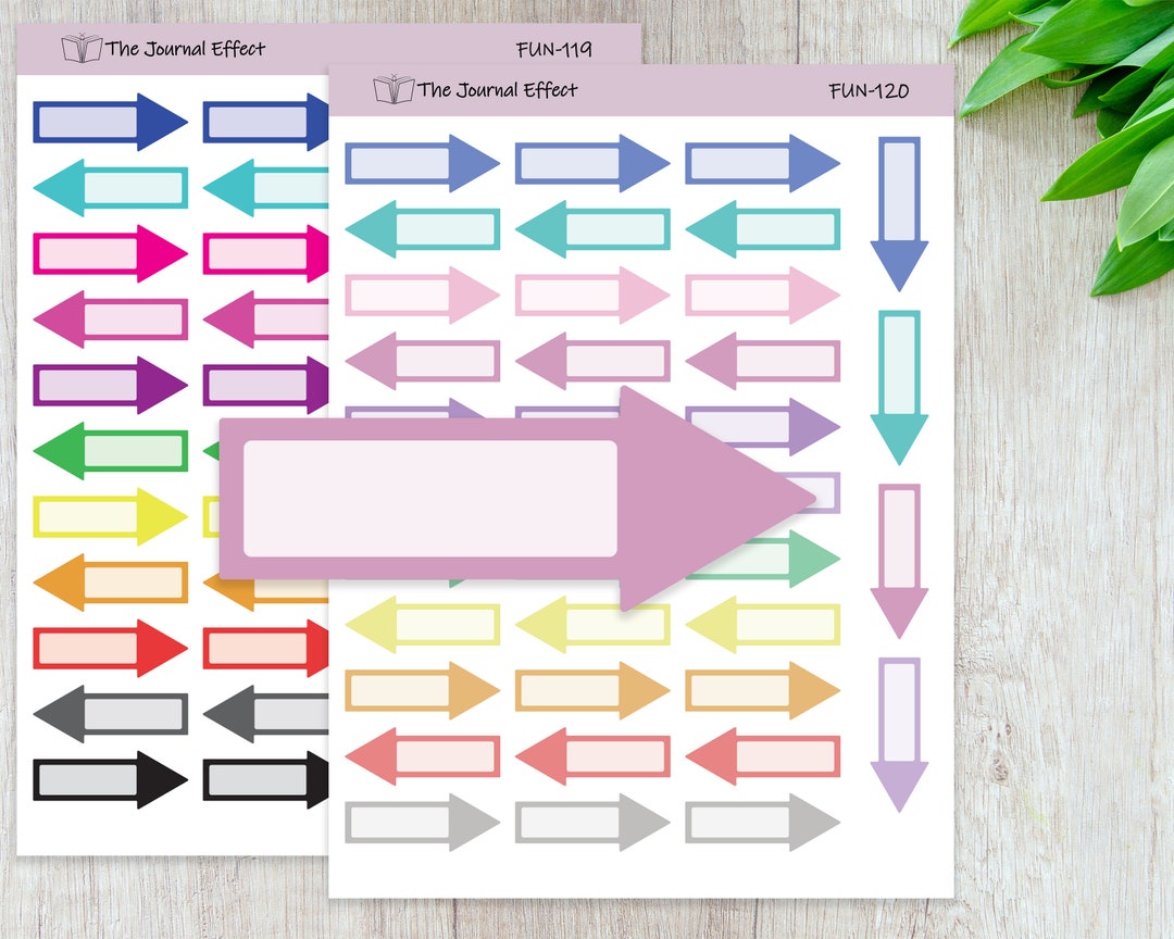 ARROW LABELS, Functional Label Planner Stickers for Erin Condren, Happy ...