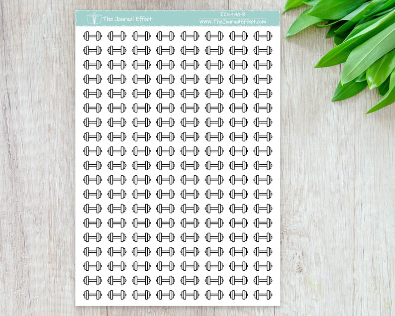 DUMBBELL, Mini Icon, Label Planner Stickers, Bujo, Functional Stickers ...