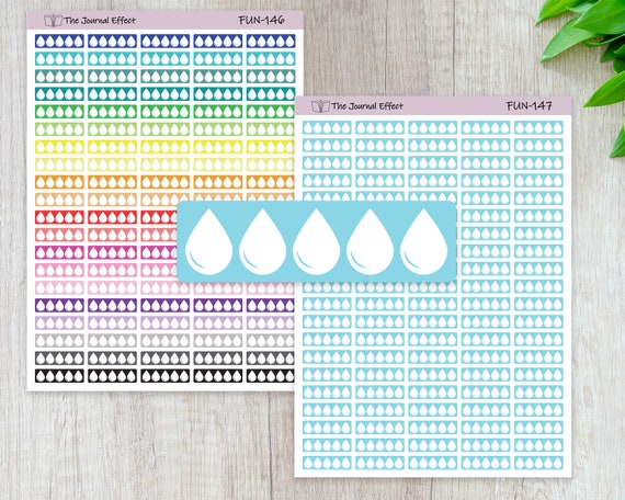 1 HYDRATION TRACKER Functional Label Planner Stickers | Etsy