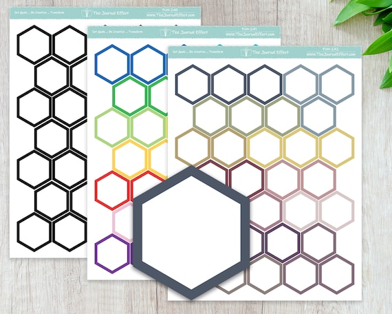 HEXAGON BOX Functional Label Planner Stickers for Erin - Etsy