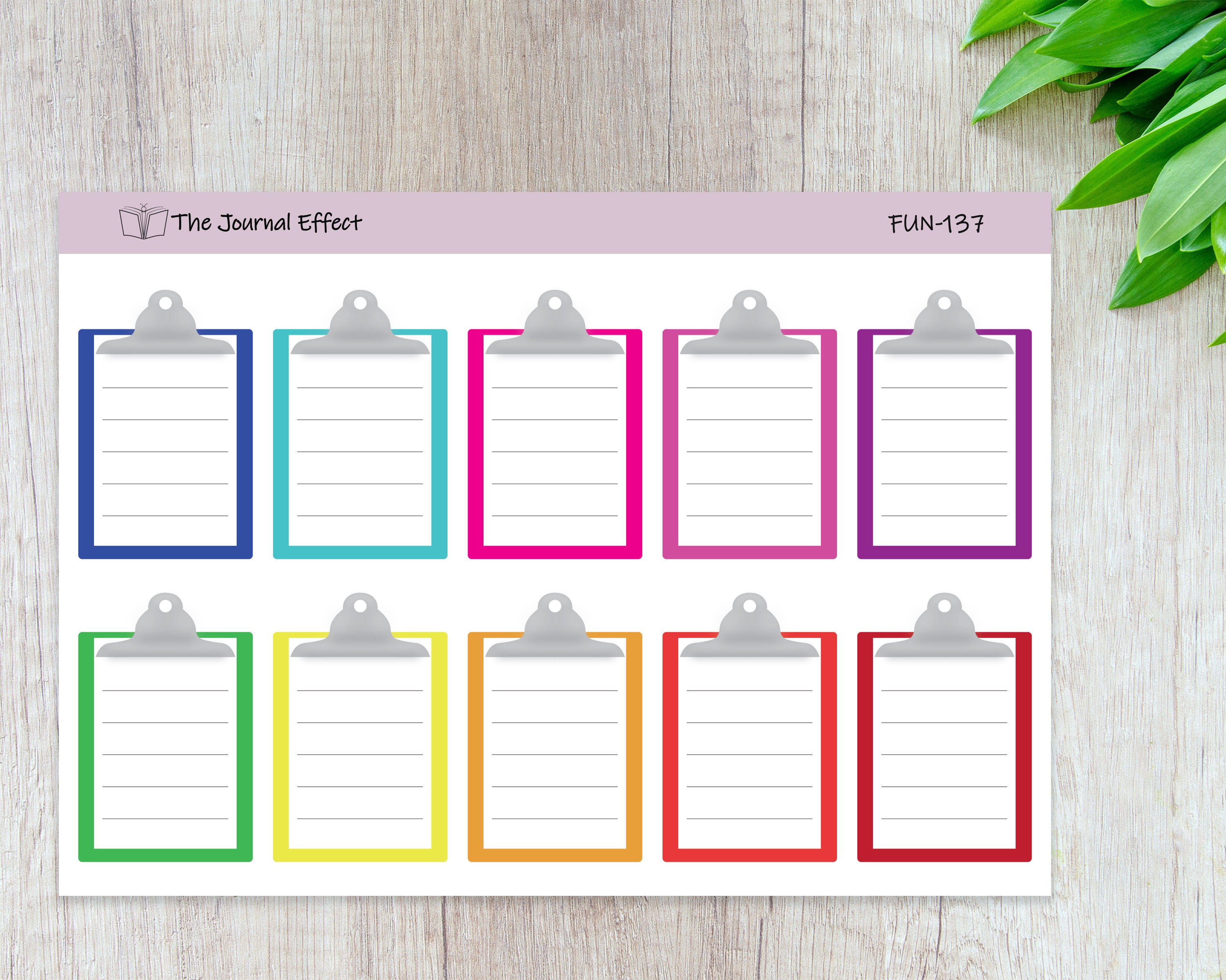 CLIPBOARD LINED Box Functional Label Planner Stickers for - Etsy