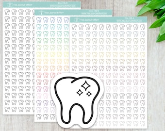 Tooth Planner Stickers Functional Icon Dentist Appointment - Etsy