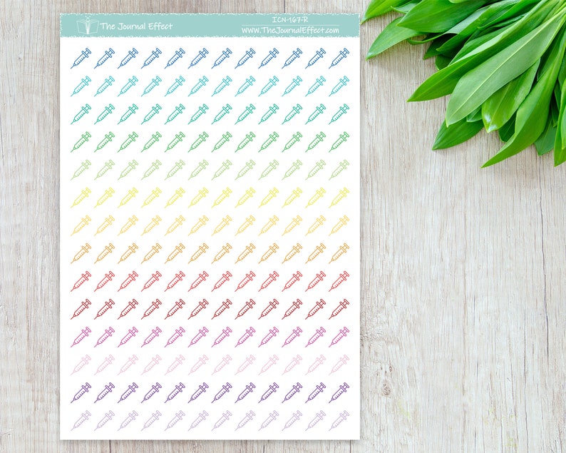 SYRINGE / SHOT Mini Icon Label Planner Stickers for Erin - Etsy