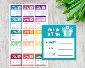 SCALE Weight Tracking Label Stickers | Etsy
