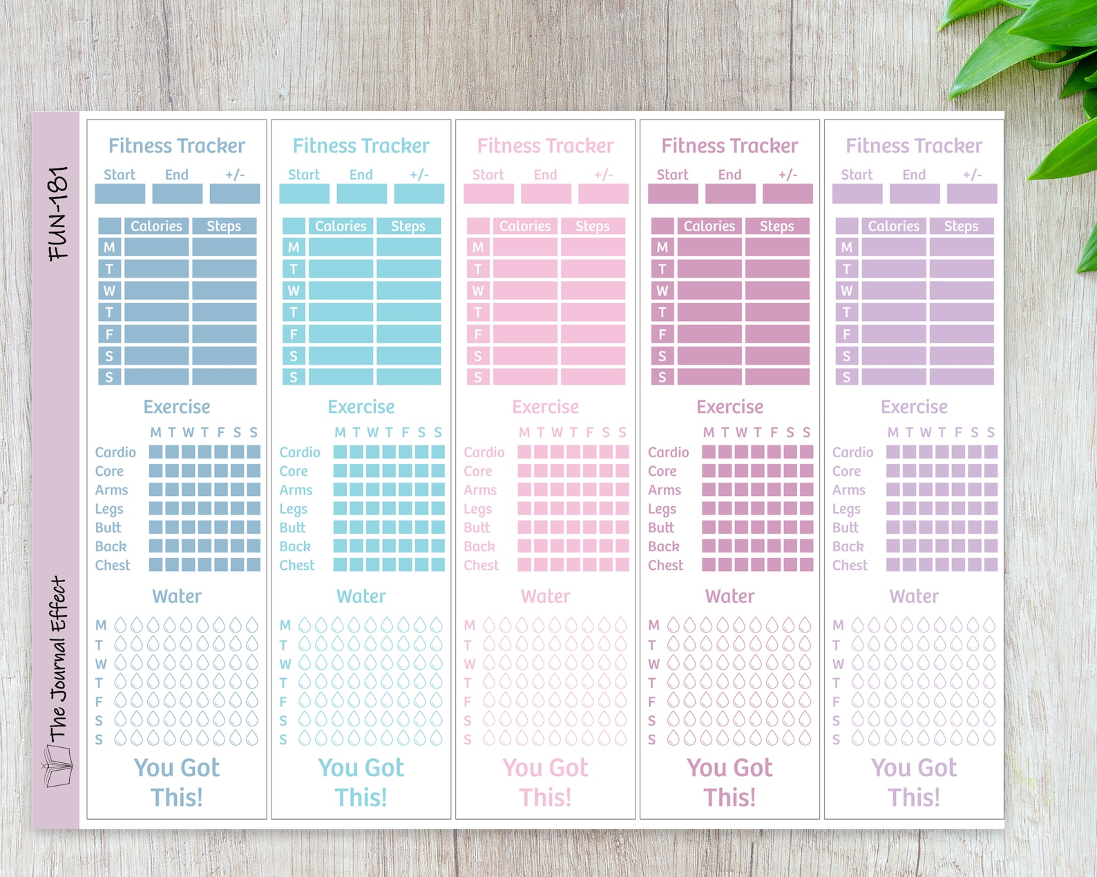 FITNESS TRACKER Sidebar Label Planner Stickers - Etsy