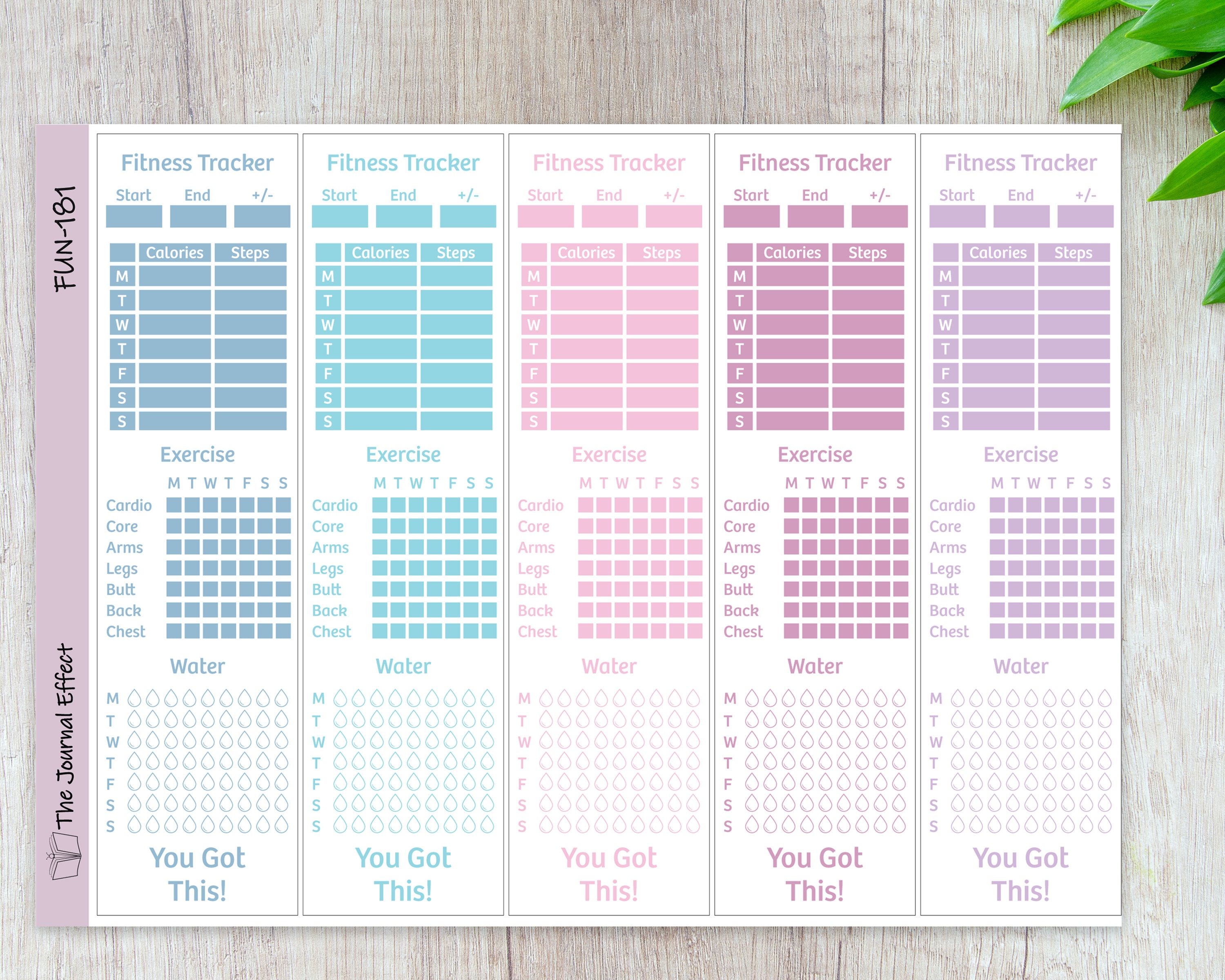 FITNESS TRACKER Sidebar Label Planner Stickers - Etsy