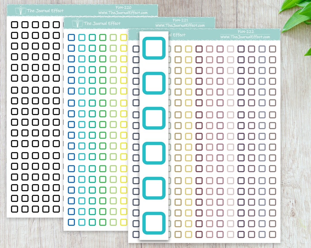 CHECK BOX, Full Box Size Label Check Listplanner Stickers, Functional ...
