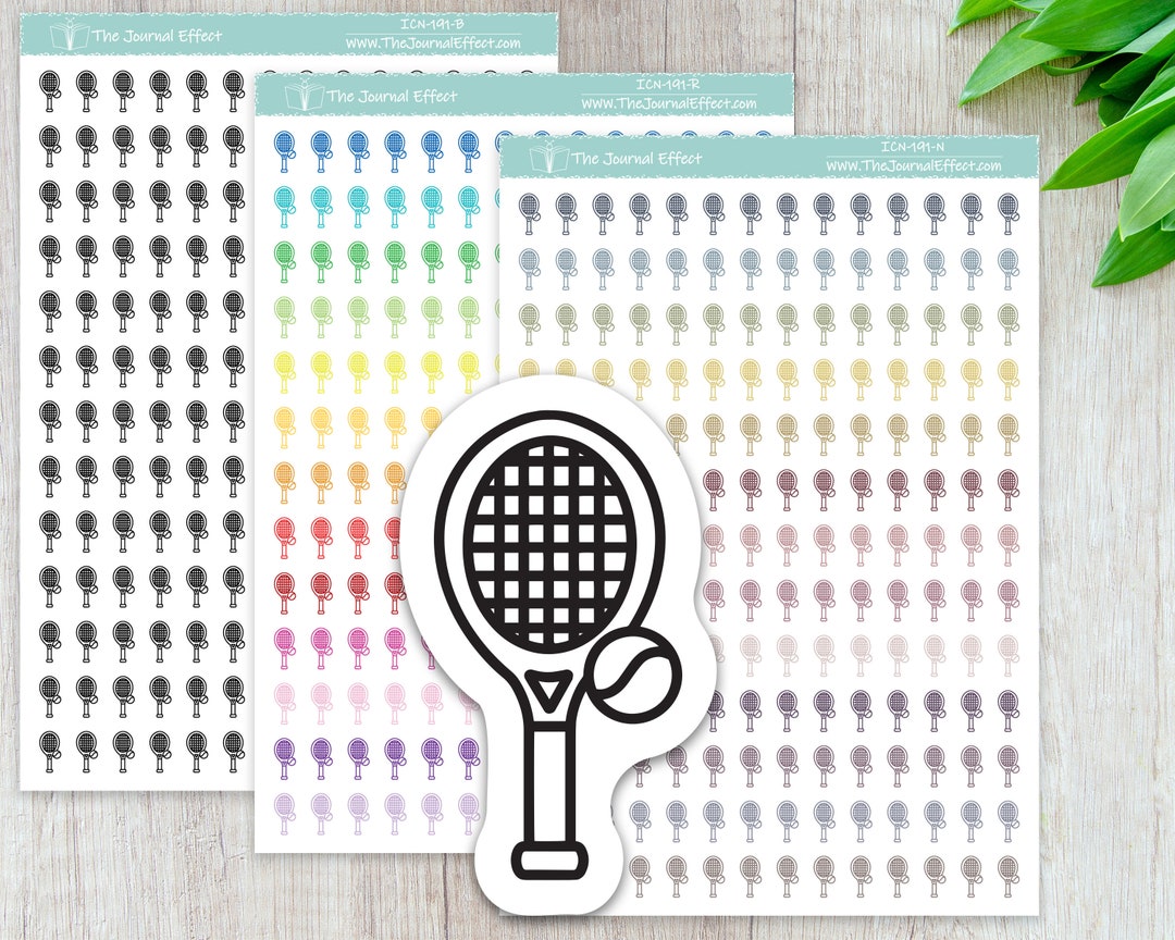 TENNIS, Mini Icon, Label Planner Stickers, Bujo, Functional Stickers ...
