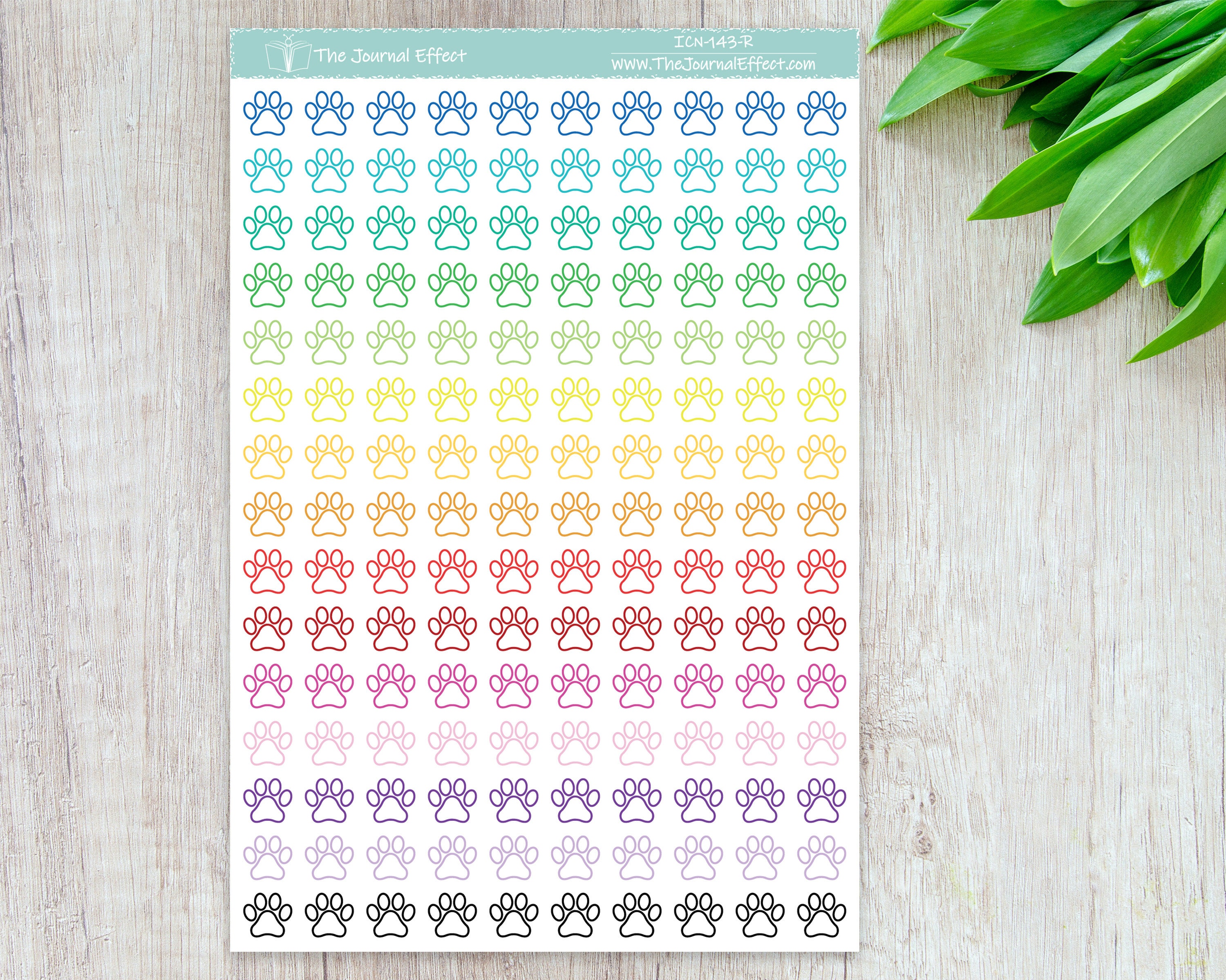 PAW PRINT Mini Icon Label Planner Stickers for Erin Condren - Etsy