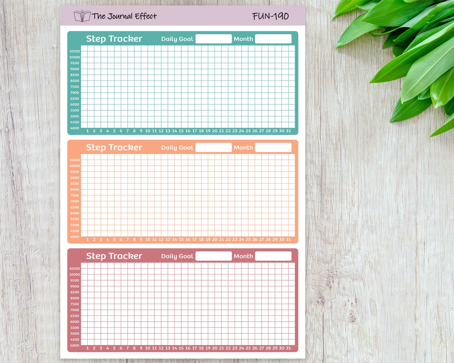 STEP TRACKER Graph Planner/journal Sticker | Etsy