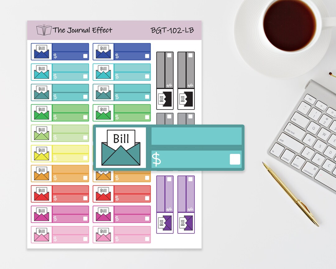 Bill Due/pay, Budget Label Planner Stickers, Functional Planner ...