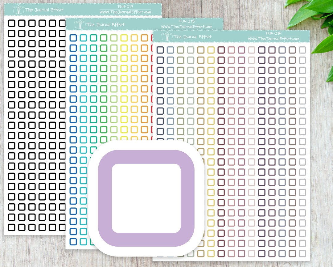 Individual CHECK BOXES, Label Planner Stickers, Functional Planner ...