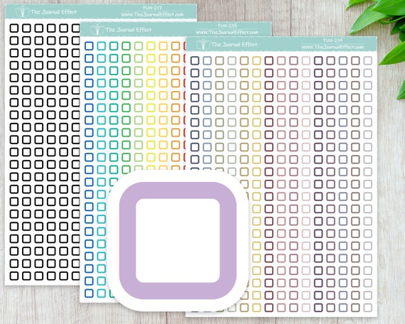 Individual CHECK BOXES Label Planner Stickers for Erin | Etsy