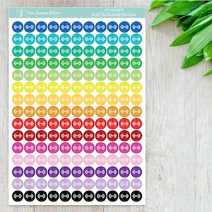 DUMBBELL, WEIGHT Lifting, Tiny Dot Icon Stickers, .32" Functional ...