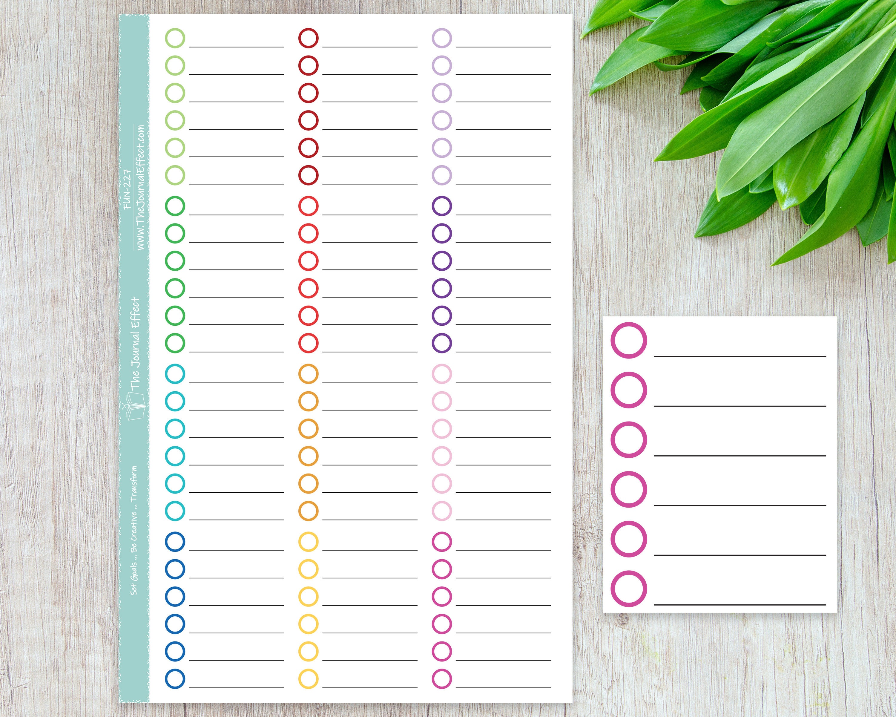 Full Box Circle CHECK LIST Label Planner Stickers for Erin | Etsy