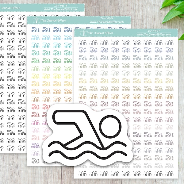 Swim Stickers - Etsy