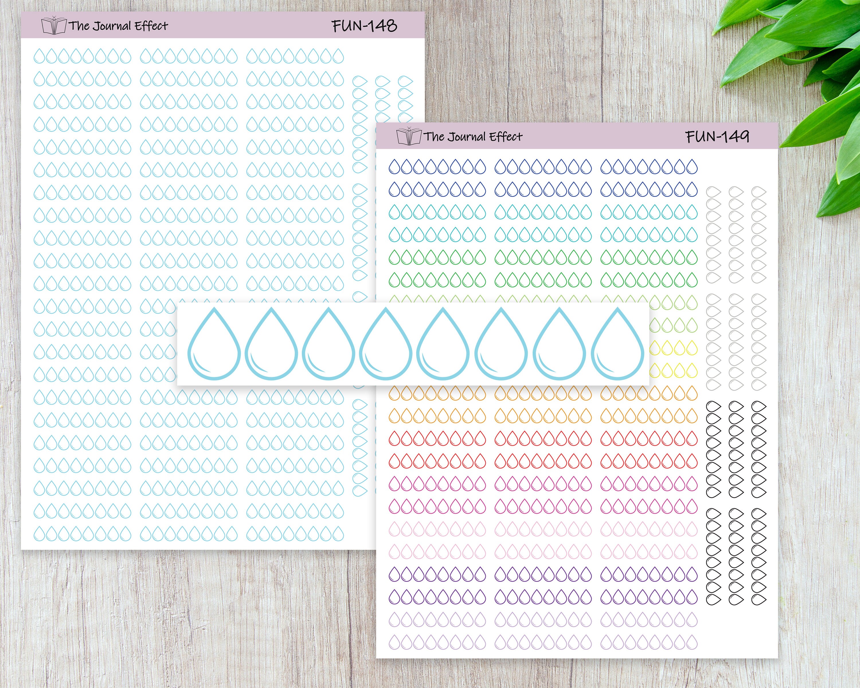 1.5 HYDRATION TRACKER Functional Label Planner Stickers | Etsy