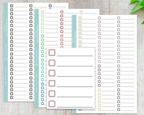 Full Box Square CHECK LIST Label Planner Stickers for Erin - Etsy