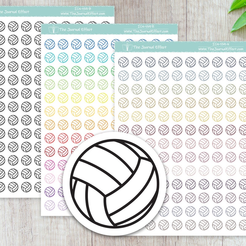 Volleyball Stickers - Etsy