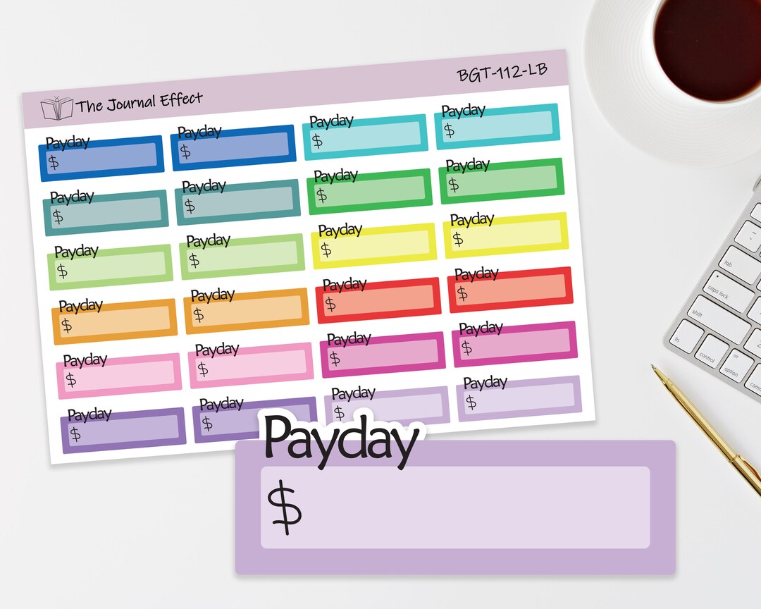 Payday Budget Label Planner Stickers, Functional Planner Stickers ...
