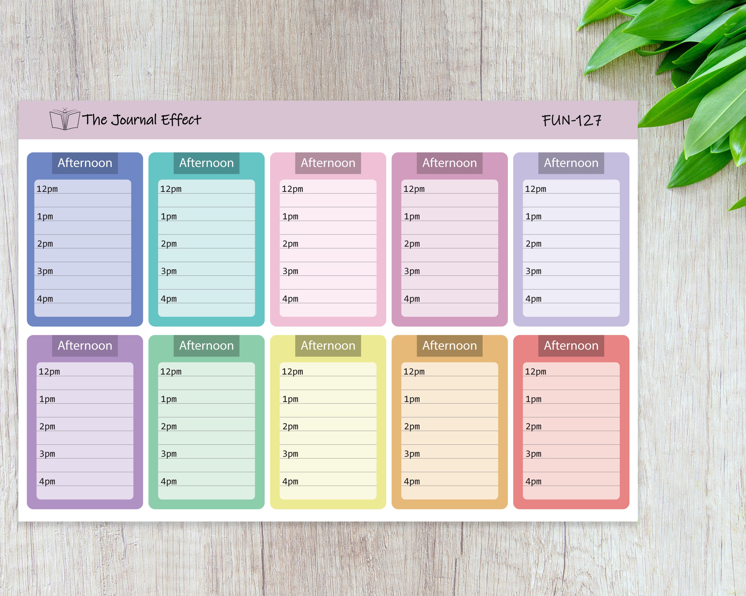 TIME BOXES, Morning, Afternoon, Evening, Functional Label Planner ...