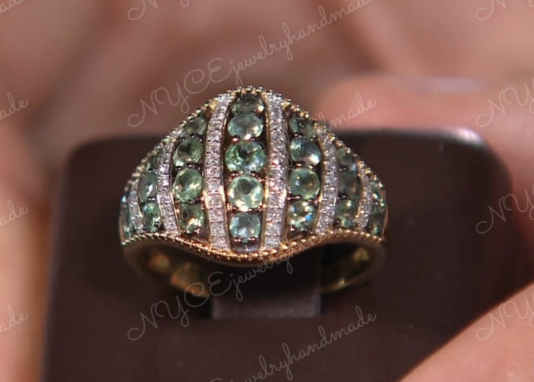 Genuine Natural Alexandrite Wedding Ring, Alexandrite Wide Band Ring ...