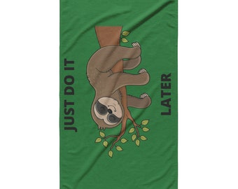 Sloth Beach Towel | Etsy