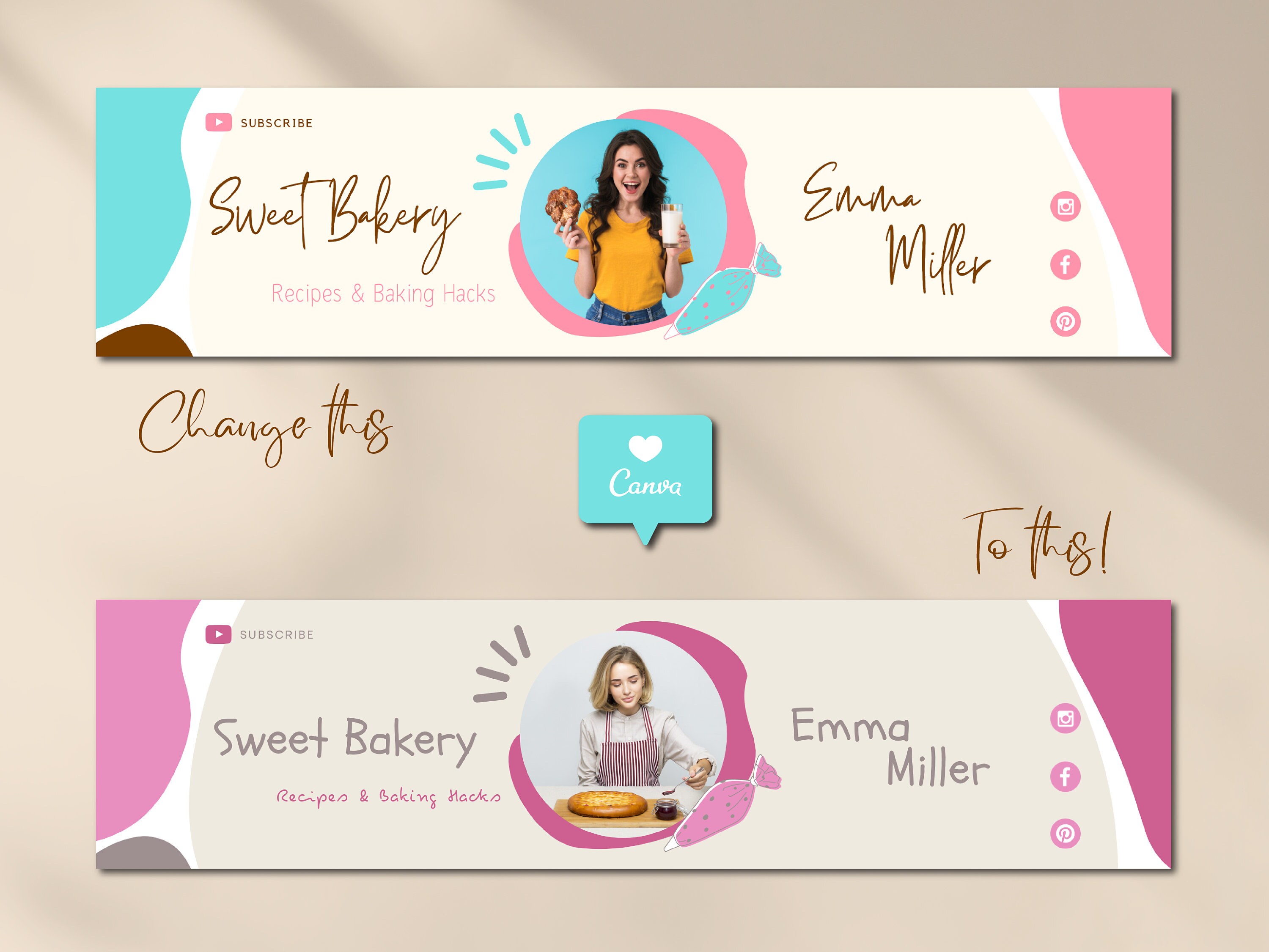 Youtube Bakery Branding Kit Personalized Banner, Intro, Outro ...