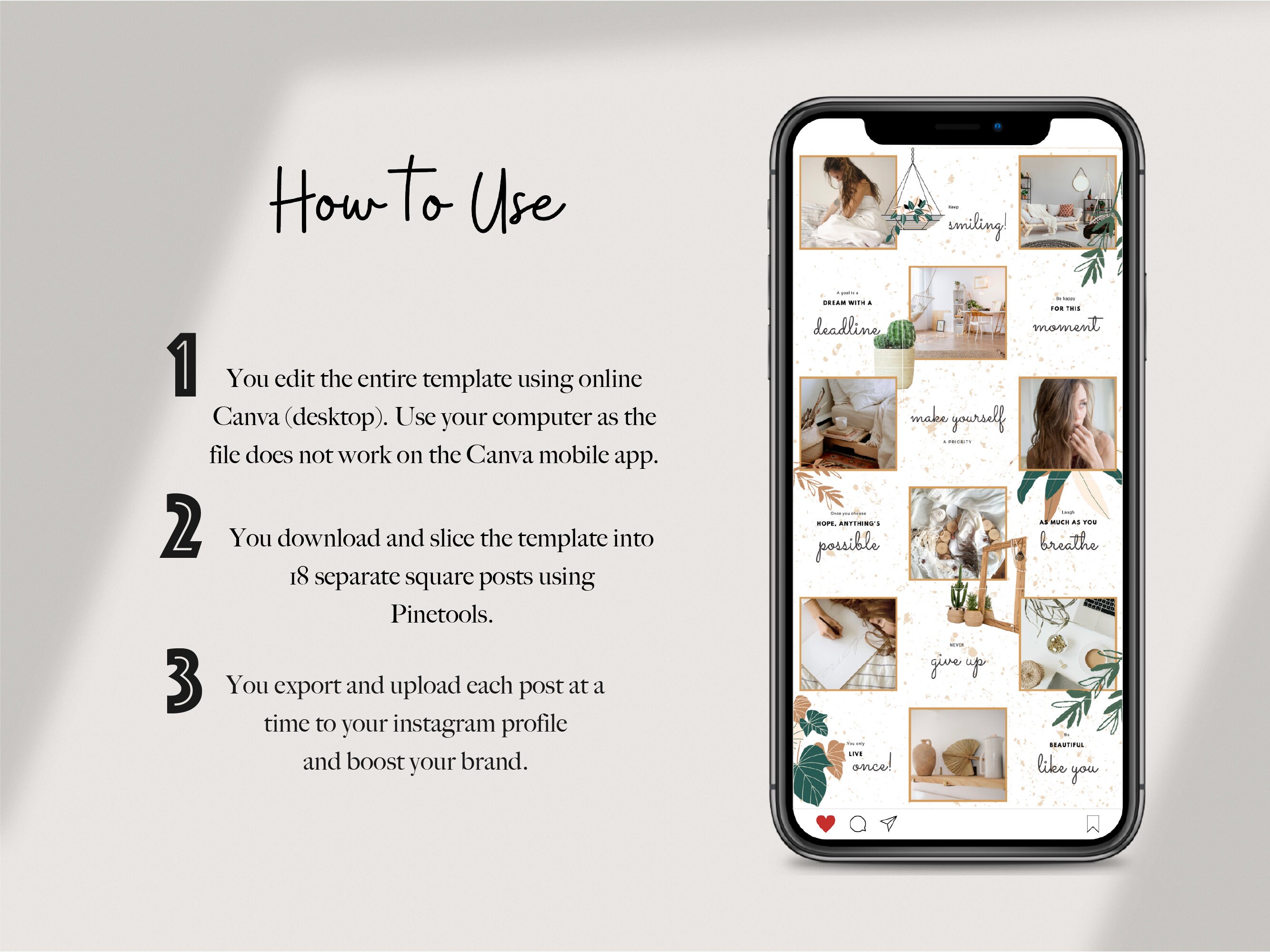 Minimalist Instagram Templates Abstract Instagram Template | Etsy