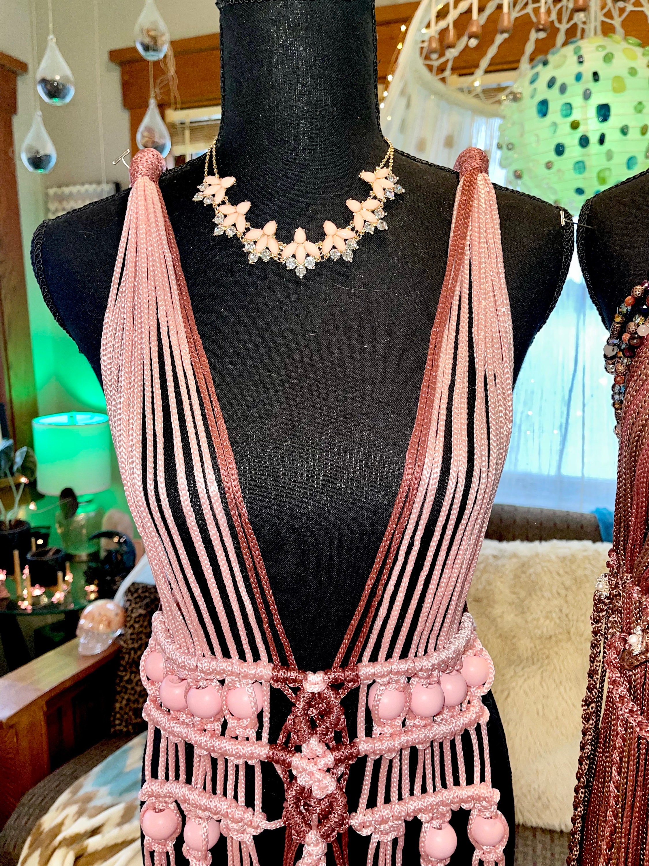 Handmade Greece Inspired Metallic Rose Macrame Cover Dress - Adjustable ...