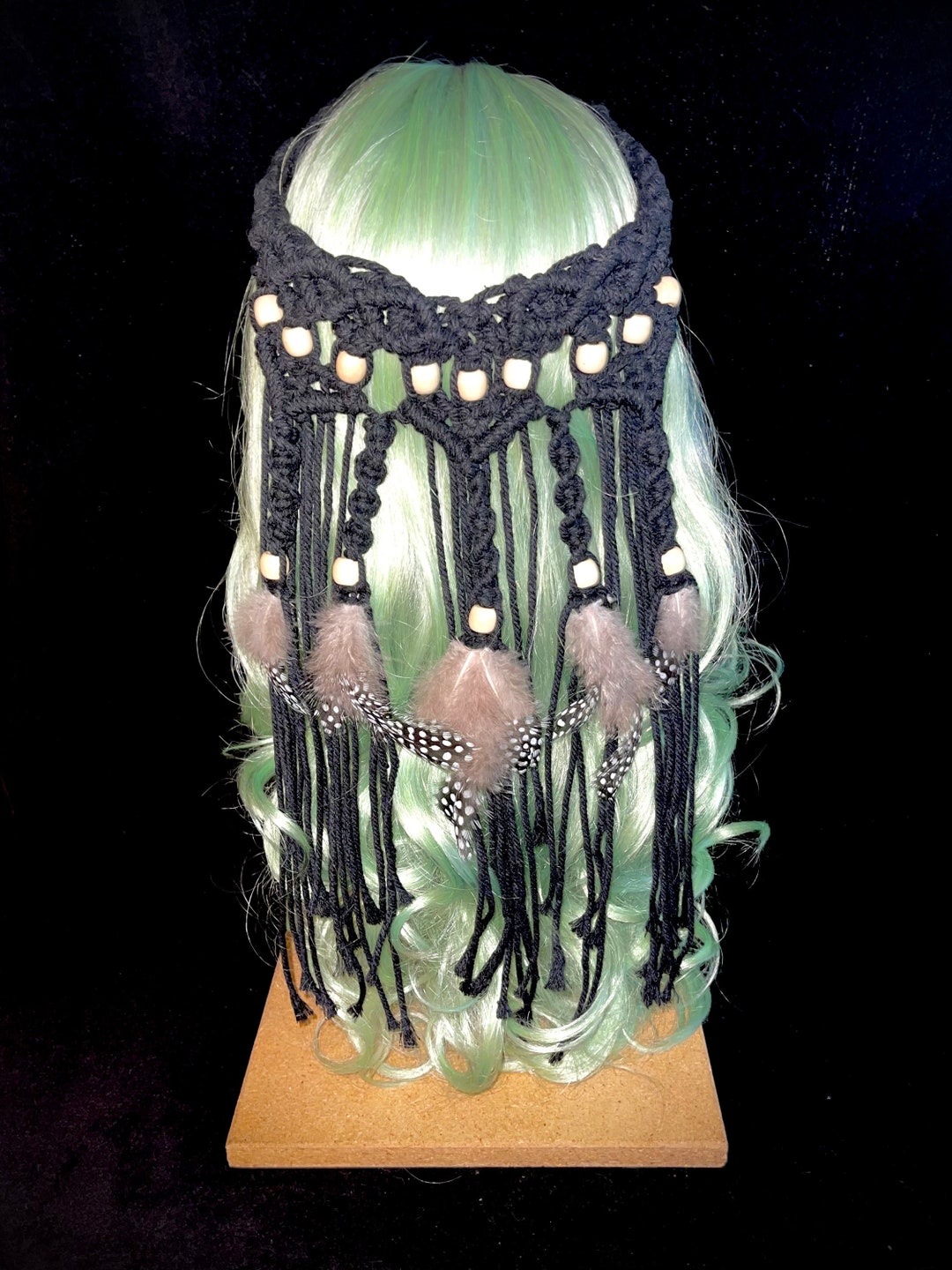 Handmade Macrame Head Pieces - Comfortable Light Neutral Head Bands ...